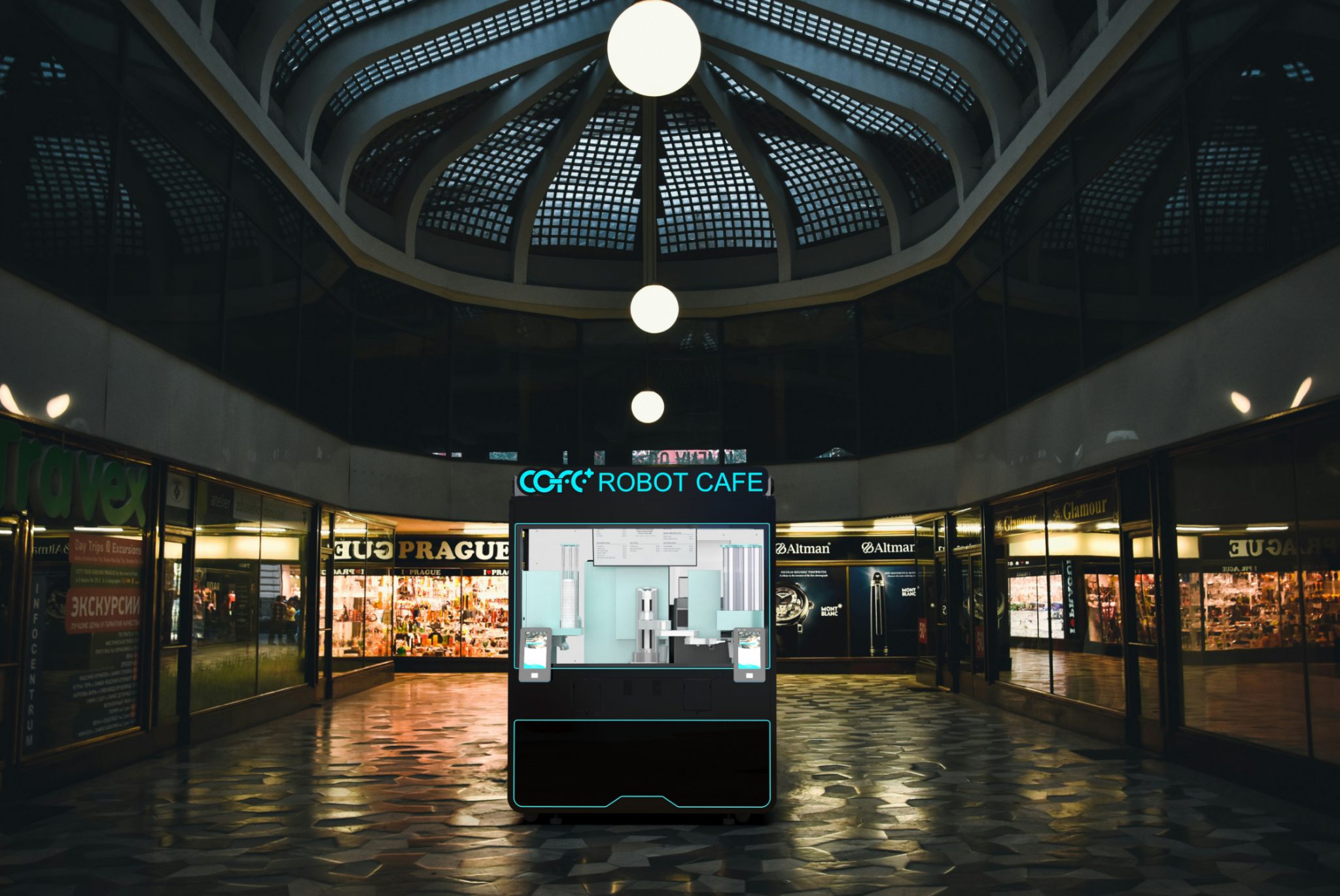 Robot Coffee Kiosk (Outdoor) - Cofe+ | robot barista cafe | robotic ...